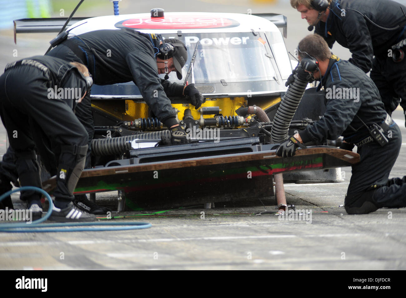 The crew from the #7 BMW Riley driven by Bill Lester, Kasper Anderson ...