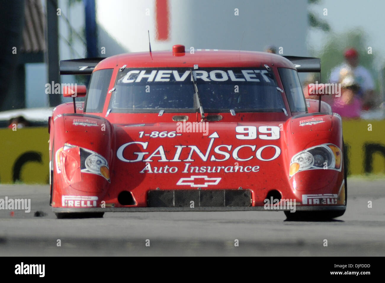 The Gainsco Chevrolet rolls through the inner loop as Alex Gurney ...