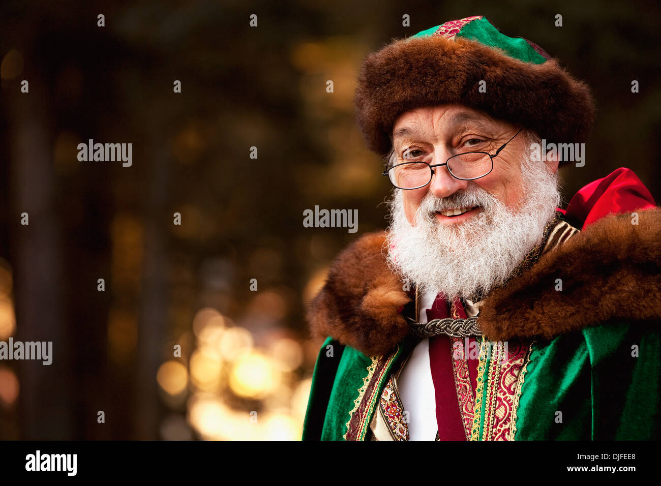 Brown fur trimmed costume hi-res stock photography and images - Alamy