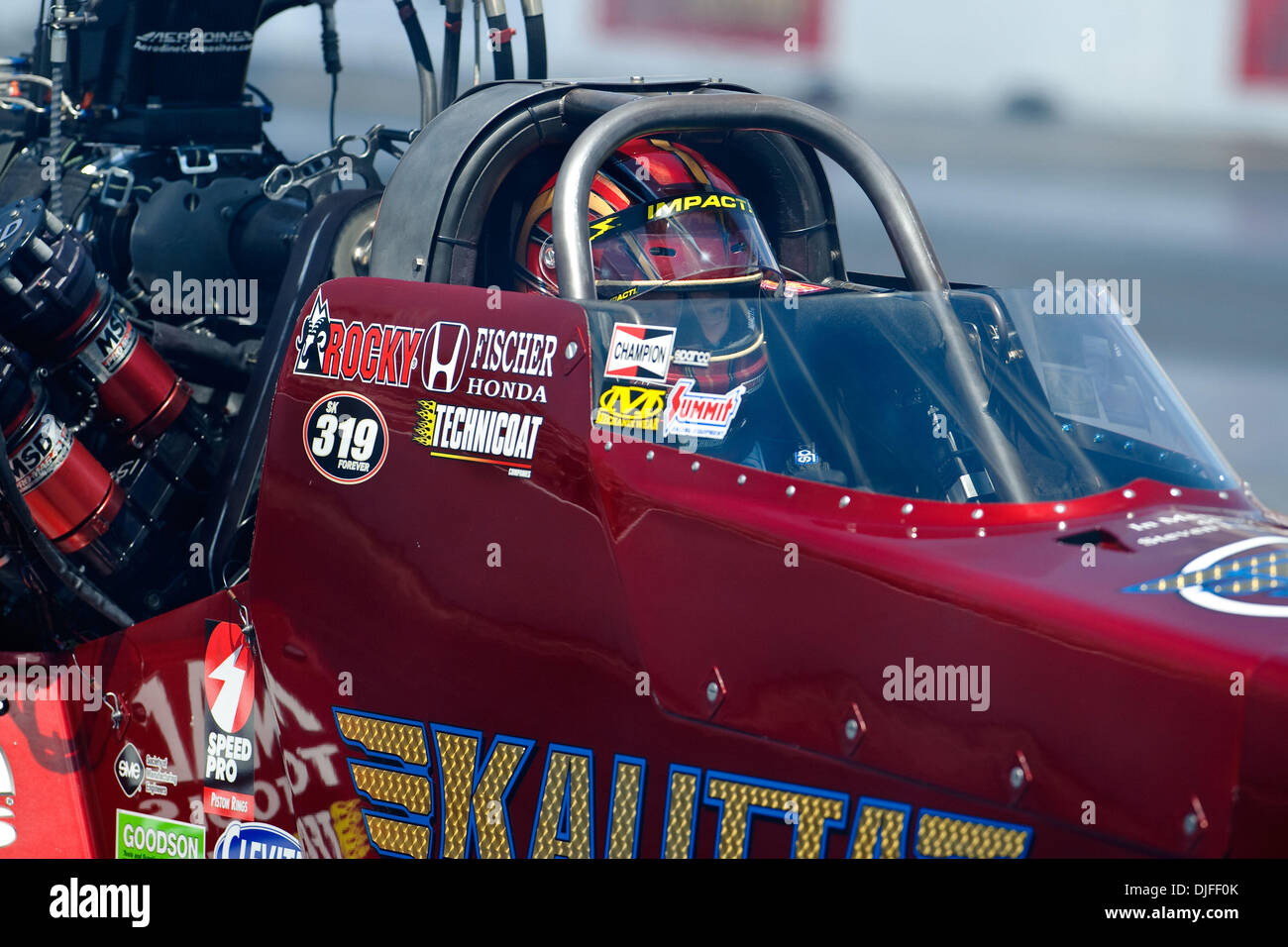 David Grubnic brings his Kalitta Air Top Fuel dragster to the line for ...