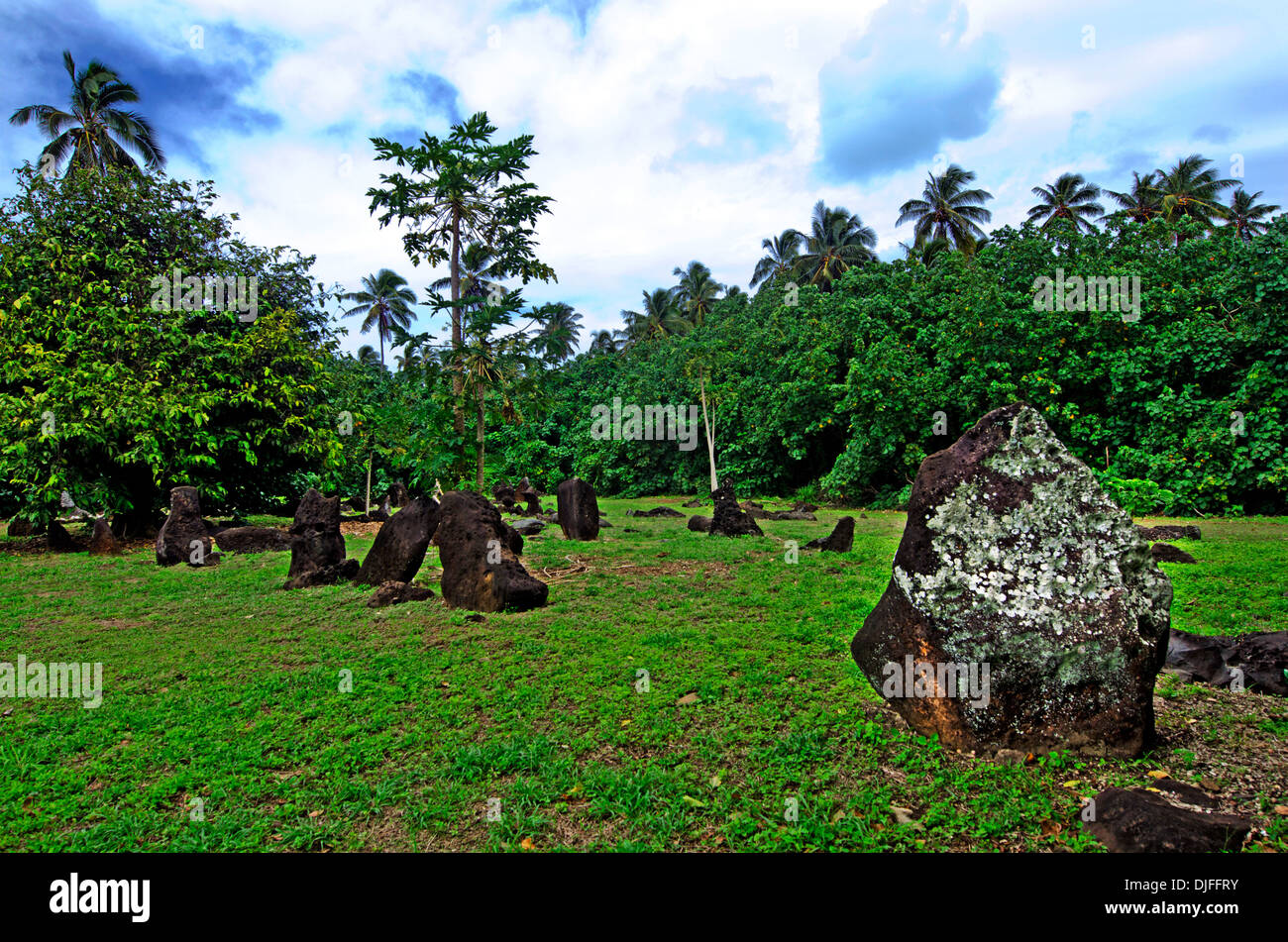 Tropical Island Marae Ancient High Resolution Stock Photography and ...