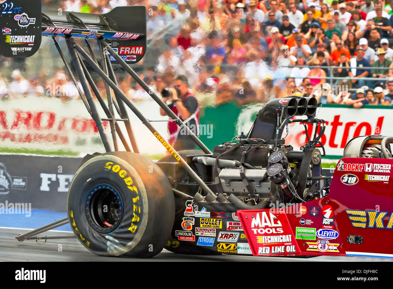 Doug Kalitta in the Kalitta Motorsports dragster during qualifying at ...