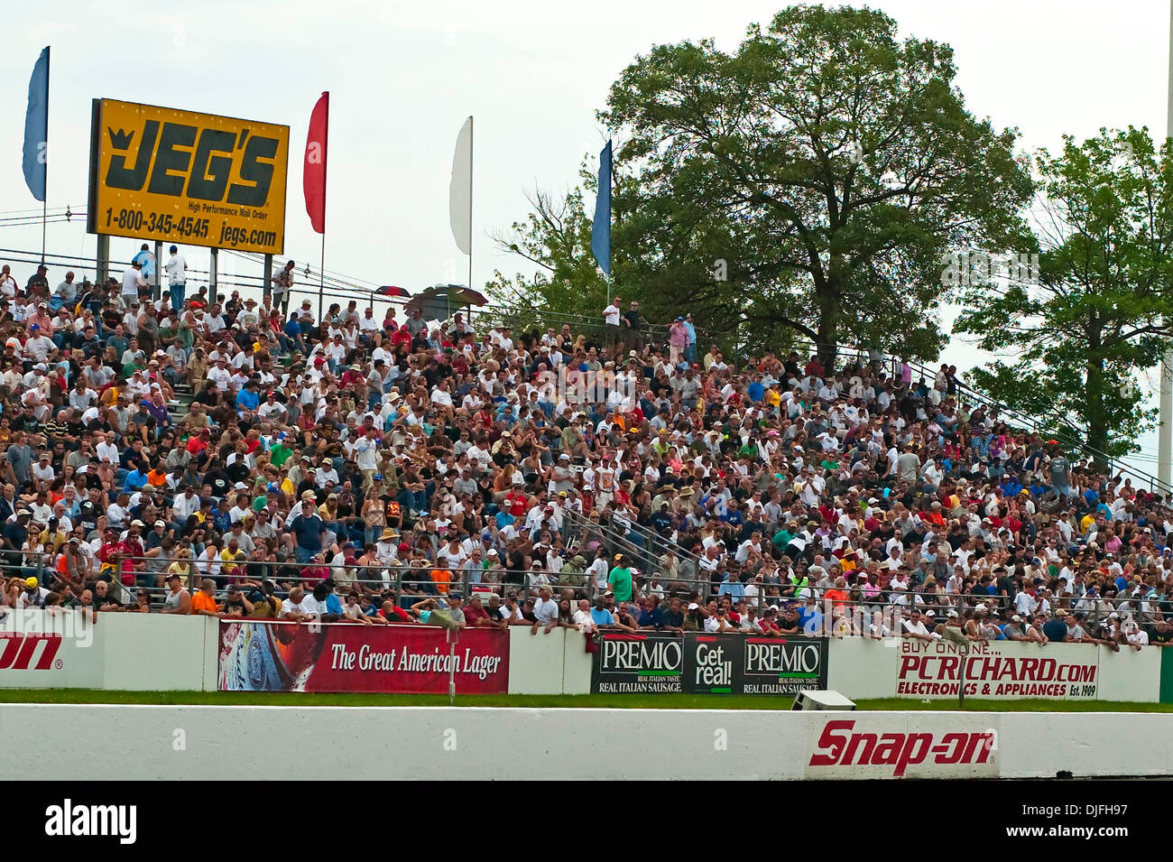 Fans enjoy the action at the 2010 NHRA SuperNationals held at Raceway ...