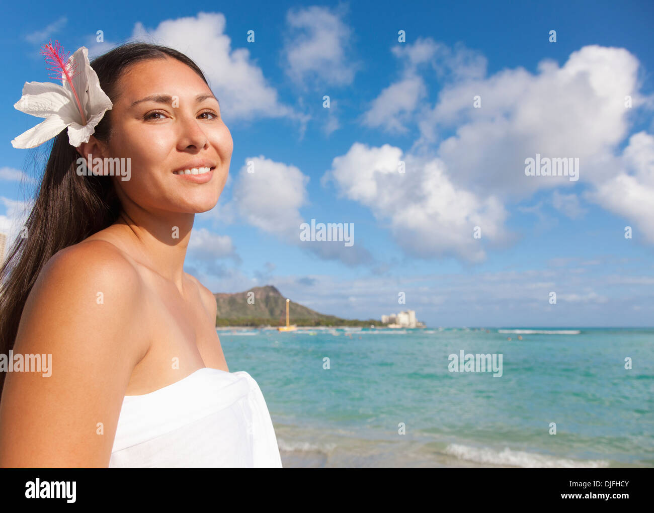 Young hawaiian women on waikiki hi-res stock photography and images - Alamy