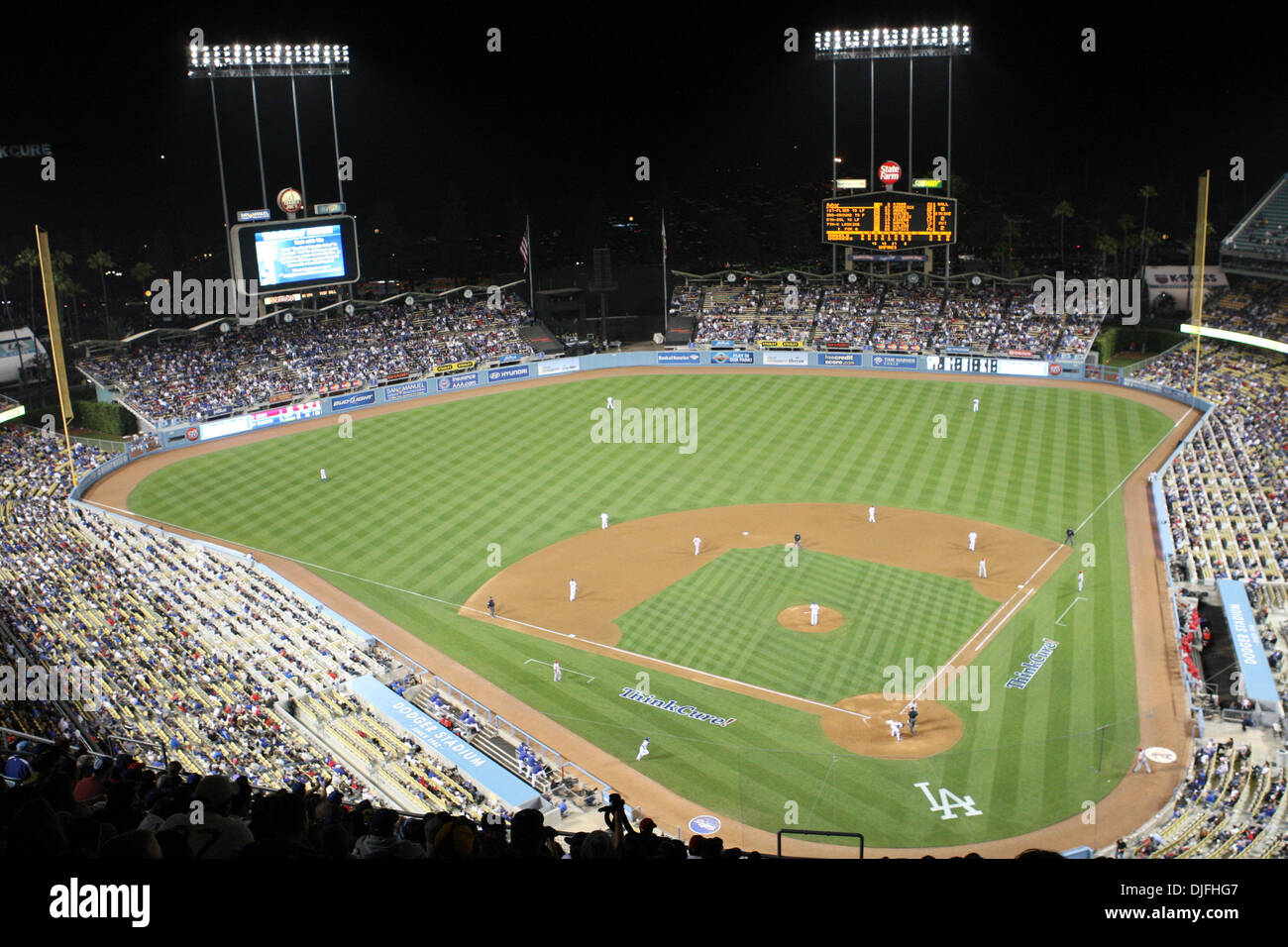 12 June 2010: A view of Dodger Stadium during the Angels vs. Dodgers ...