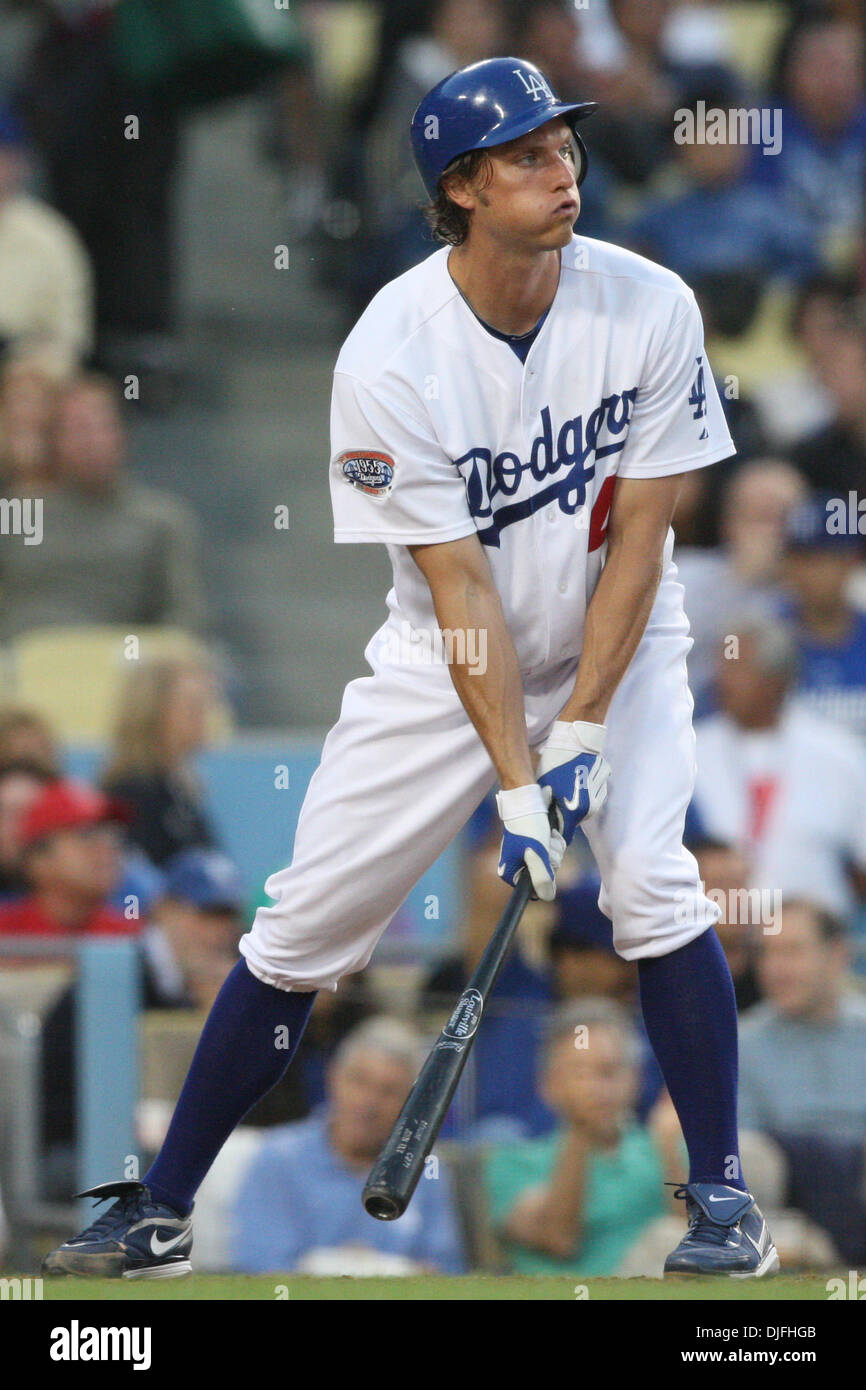 12 June 2010: Dodgers P #48 John Ely tries to bat some runs in with 2 ...