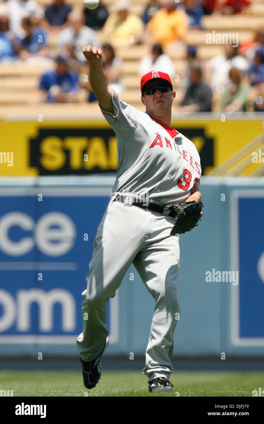 13 June 2010: Angels 1B #39 Robb Quinlan warms up before the start of ...