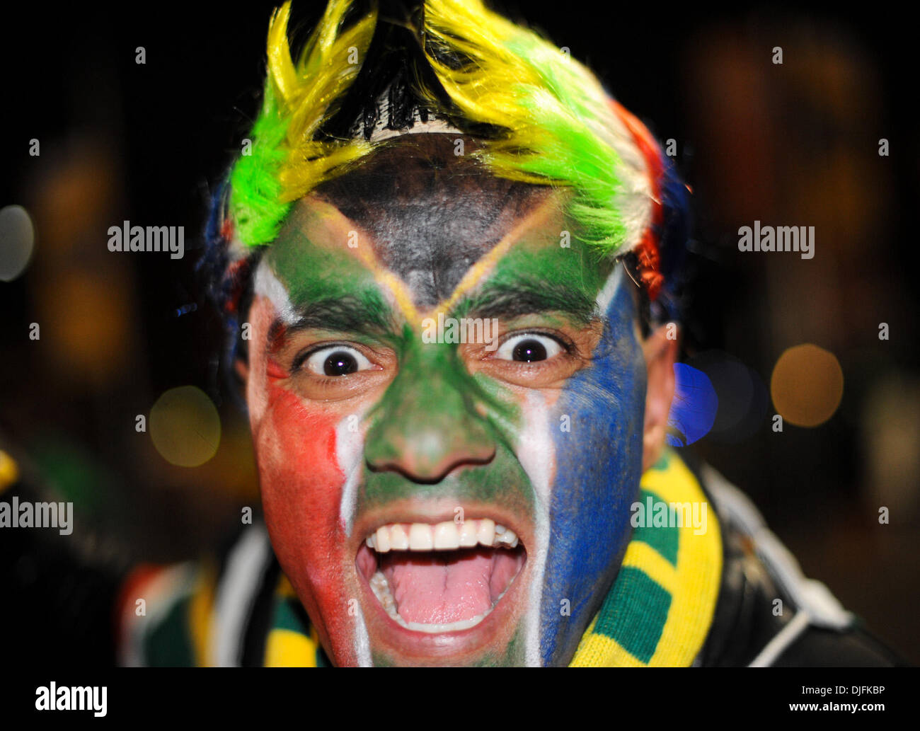 June 16, 2010 - Pretoria, GAUTENG, SOUTH AFRICA - A South Africa fans ...