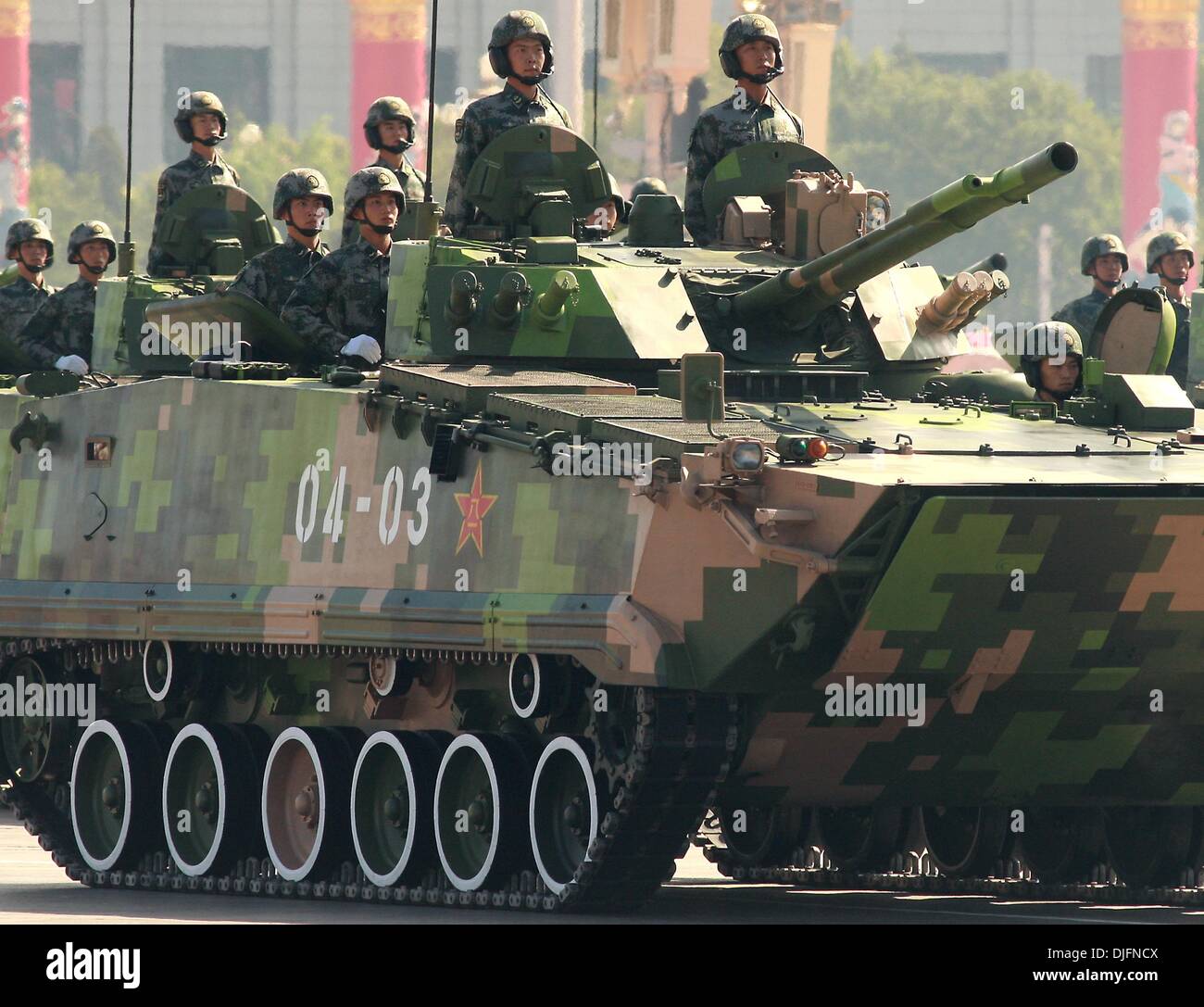 Beijing, CHINA, China. 1st Oct, 2009. Military parade celebrating the ...