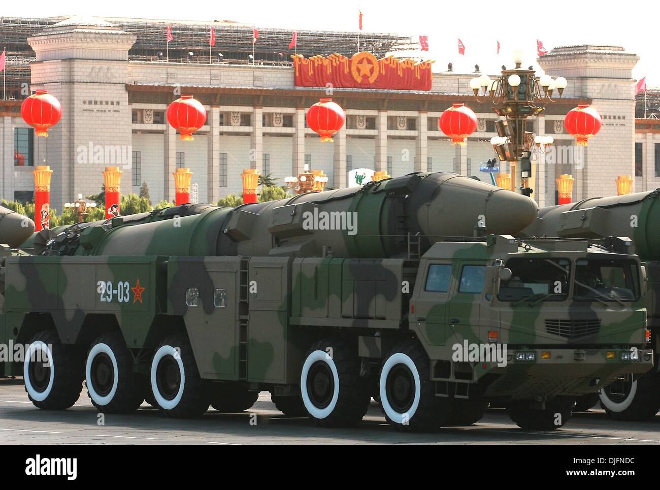 Beijing, CHINA, China. 1st Oct, 2009. Military parade celebrating the ...