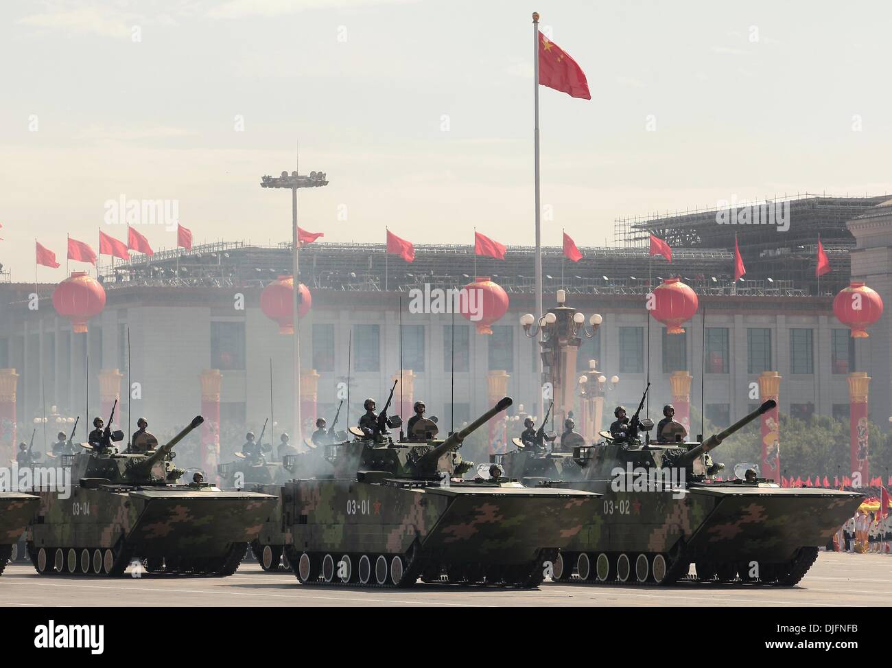Beijing, CHINA, China. 1st Oct, 2009. Military parade celebrating the ...