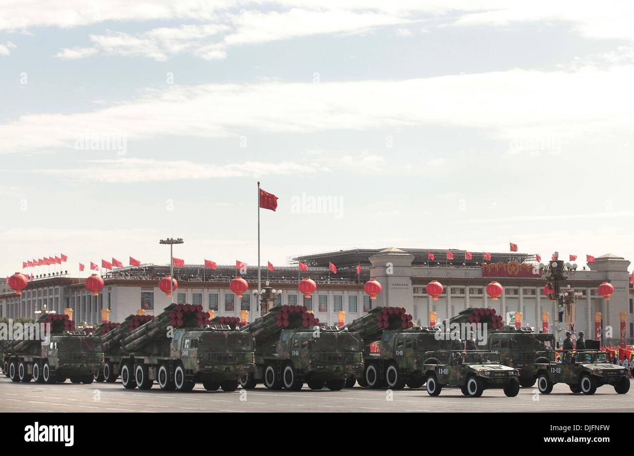 Beijing, CHINA, China. 1st Oct, 2009. Military parade celebrating the ...