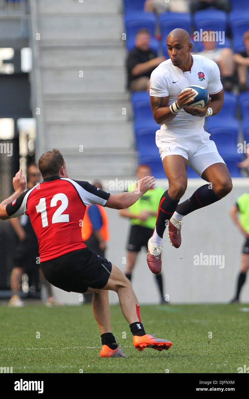 England Saxons Tom Varndell (#22) with ball. England Saxon's defeated ...