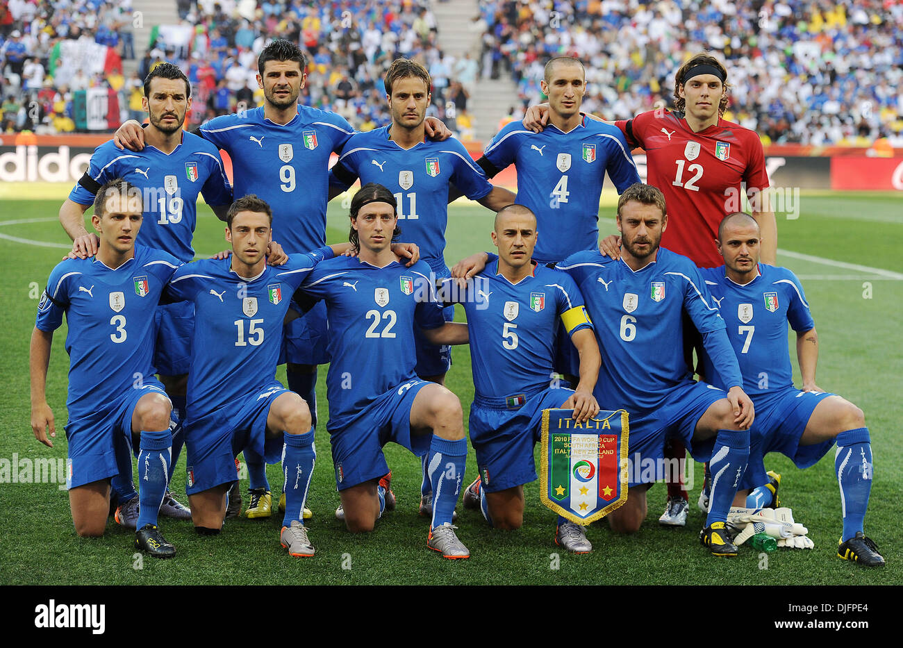 June 20, 2010 - Nelspruit, South Africa - Italy's team poses before the ...