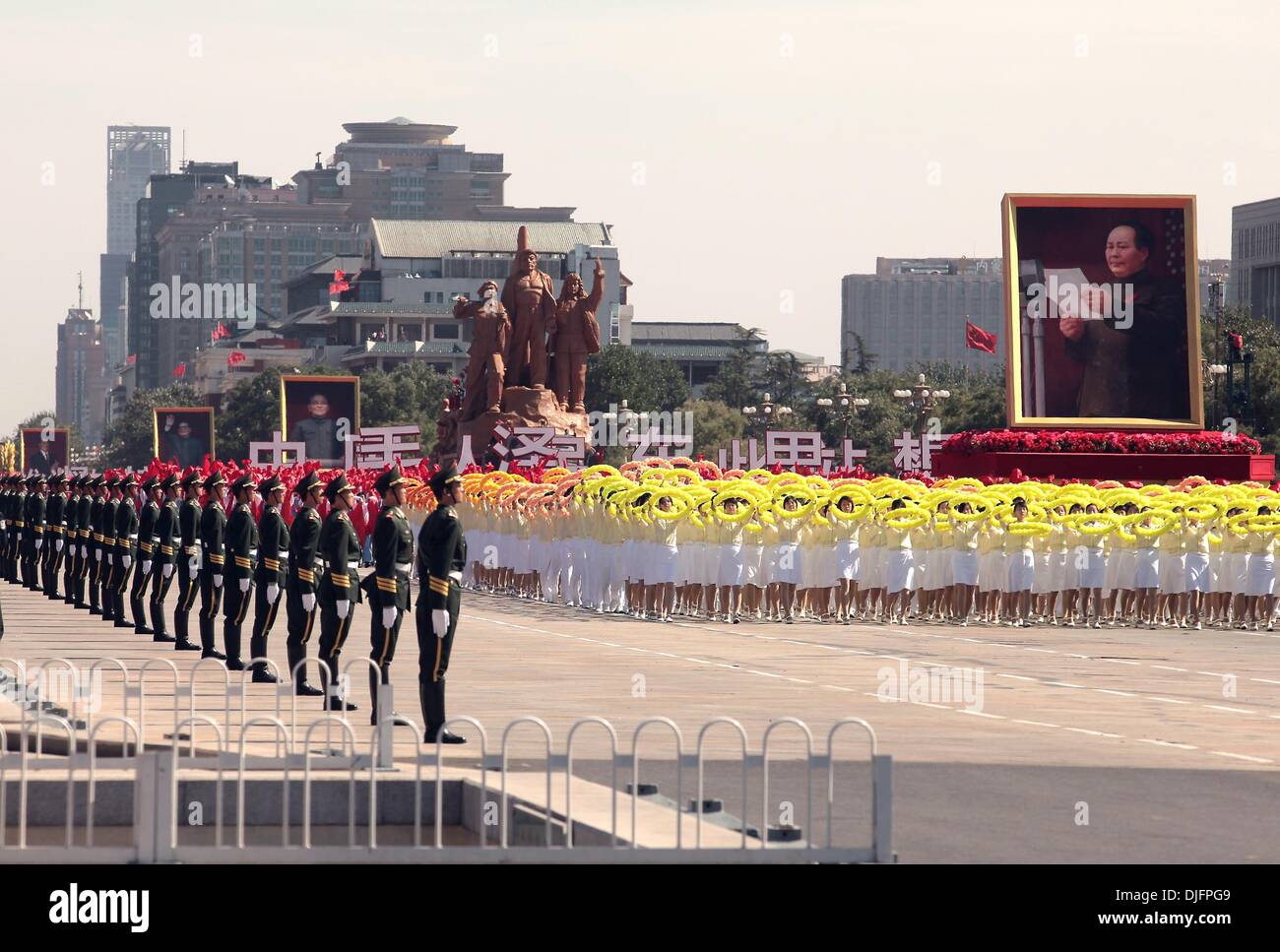 Beijing, CHINA, China. 1st Oct, 2009. Military parade celebrating the ...