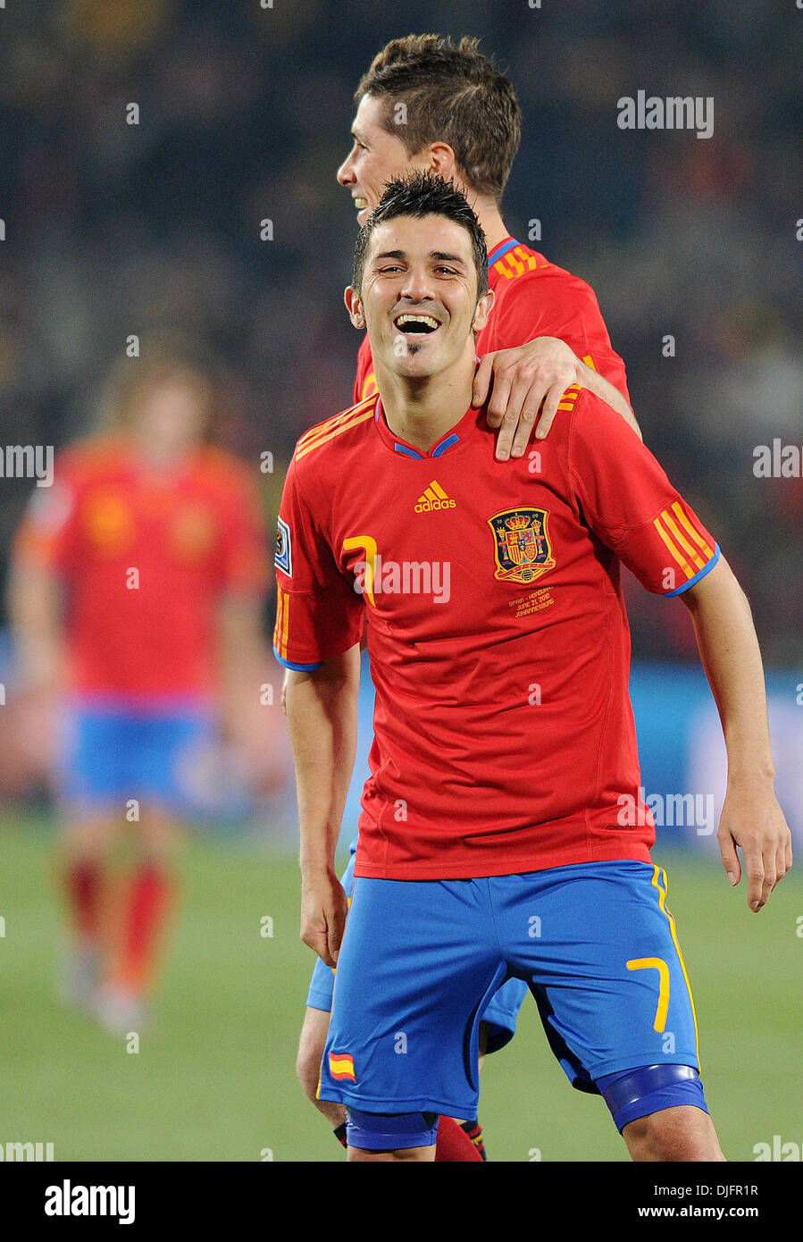 June 21, 2010 - Johannesburg, South Africa - David Villa of Spain ...