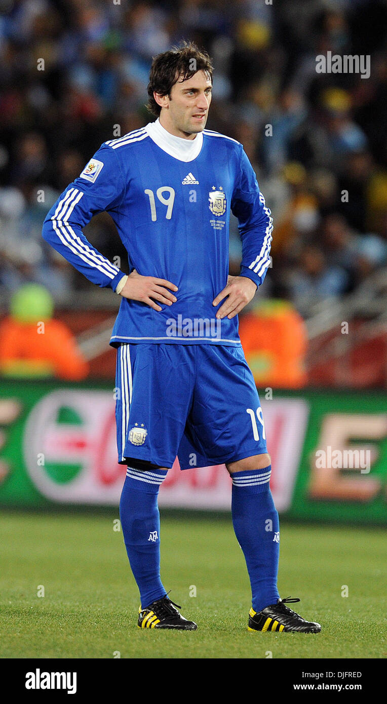 June 22, 2010 - Polokwane, South Africa - Diego Milito of Argentina is ...