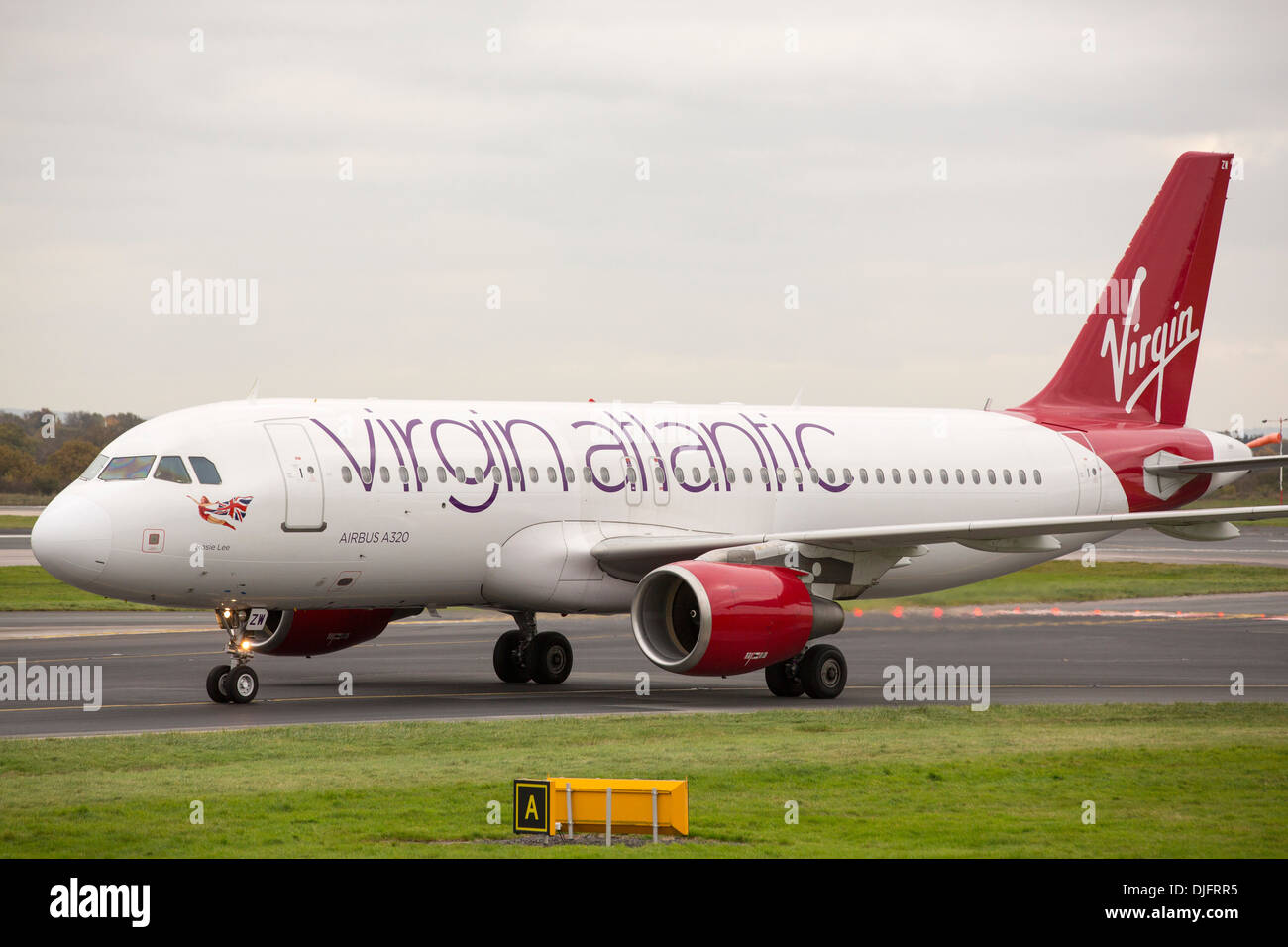 A Virgin Atlantic plane at Manchester Airport, UK Stock Photo - Alamy