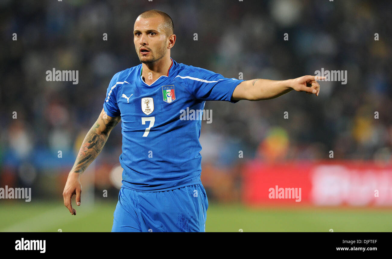 June 24, 2010 - Johannesburg, South Africa - Simone Pepe of Italy ...
