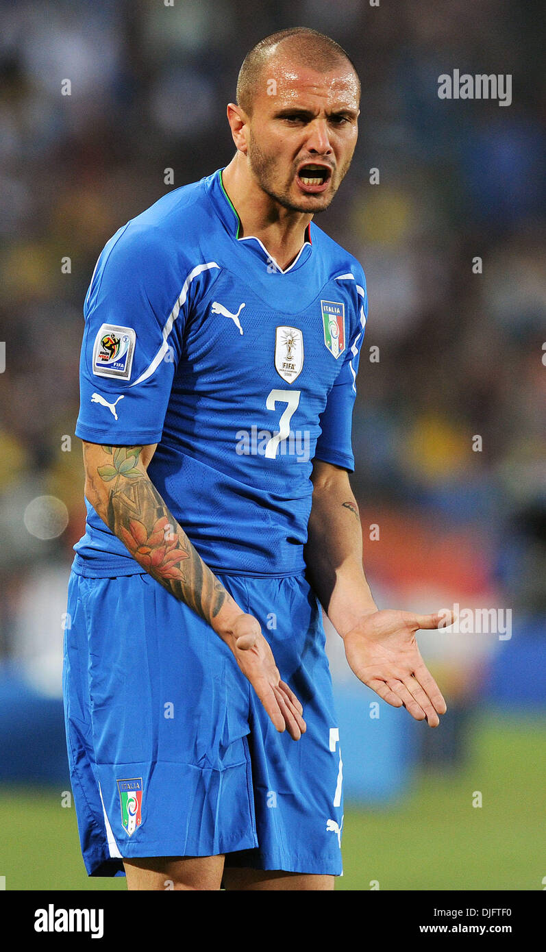 June 24, 2010 - Johannesburg, South Africa - Simone Pepe of Italy ...