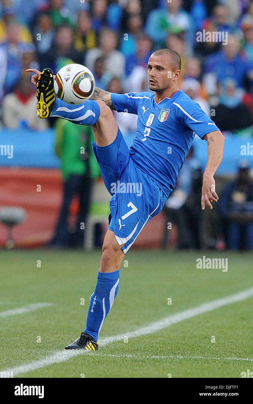June 24, 2010 - Johannesburg, South Africa - Simone Pepe of Italy in ...