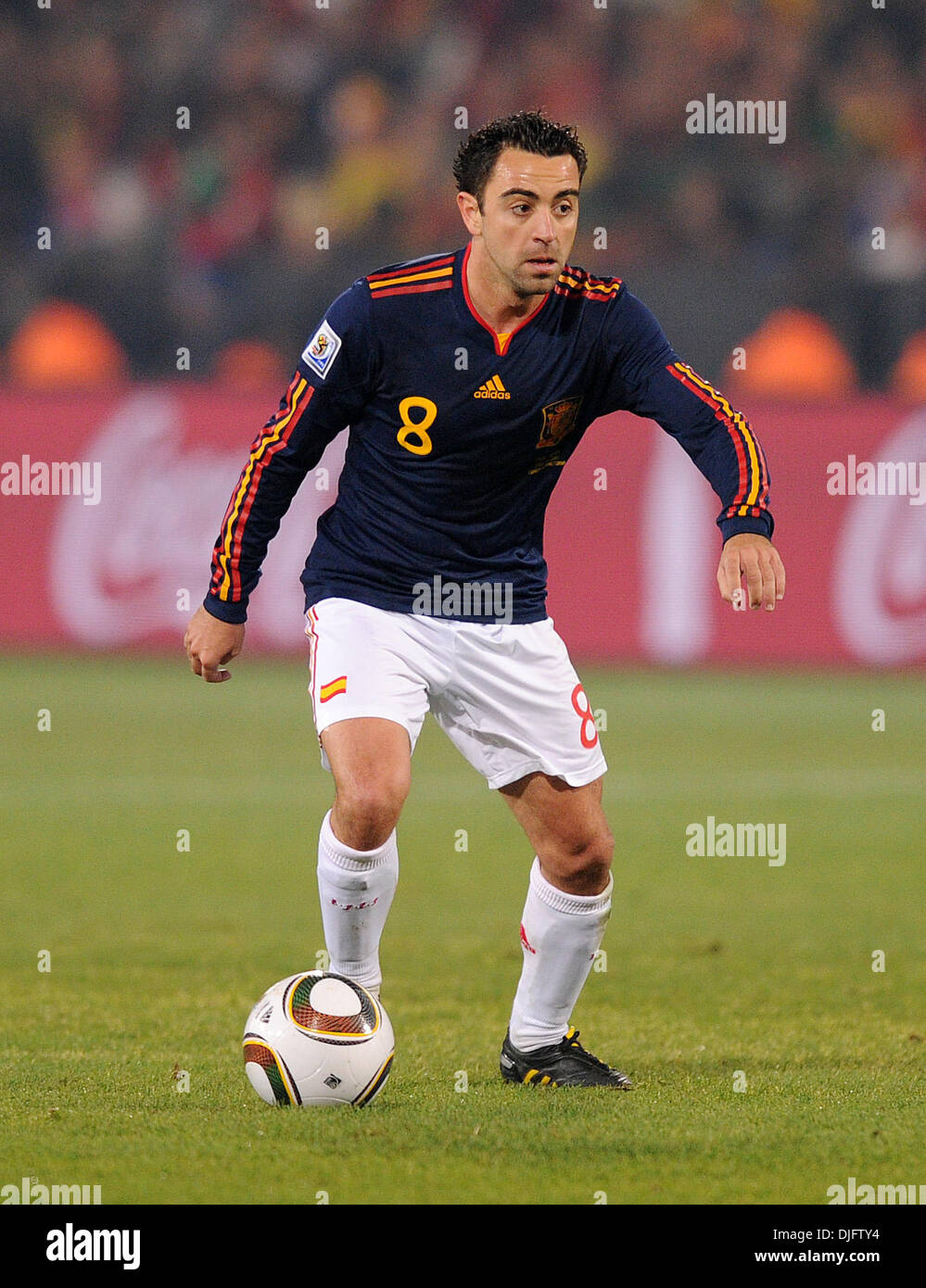 June 25, 2010 - Pretoria, South Africa - Xavi of Spain in action during ...