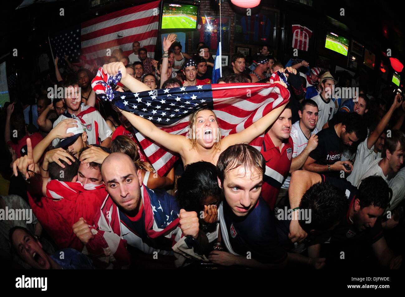 June 26, 2010 - Manhattan, New York, U.S. - Fans look with disbelief as ...