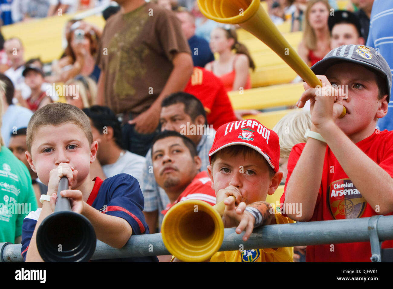 Vuvuzela stadium horns hi-res stock photography and images - Alamy