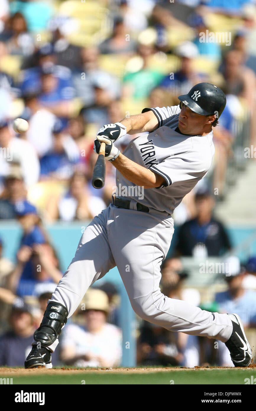 26 Jun 2010: New York Yankee first baseman Mark Teixeira connects on a ...