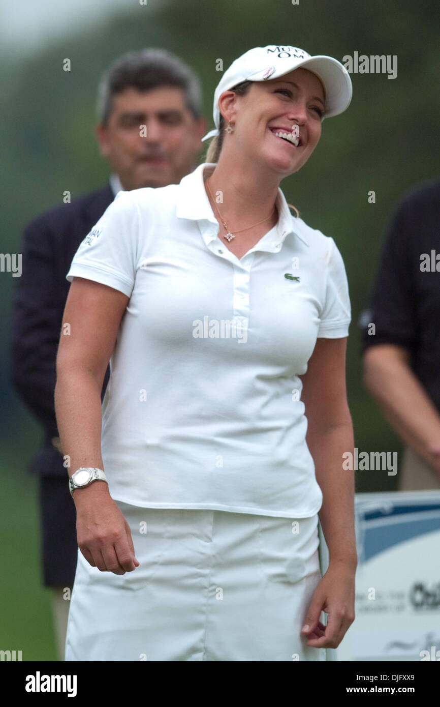 Golfer Cristie Kerr at the awards ceremony after winning the LPGA ...