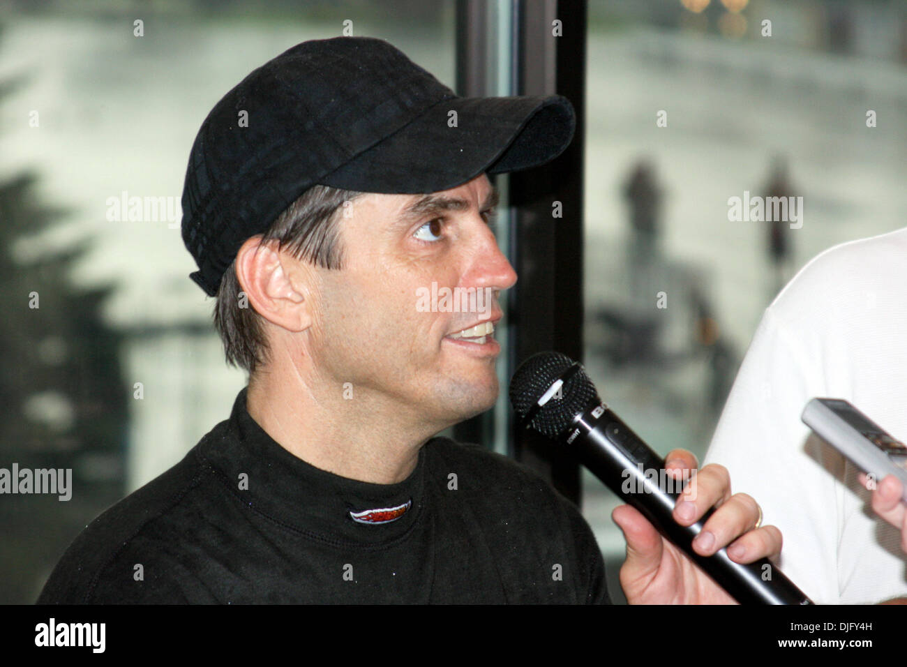 27 June 2010: Larry Dixon (#2 Al-Anabi Racing) is interviewed in the ...