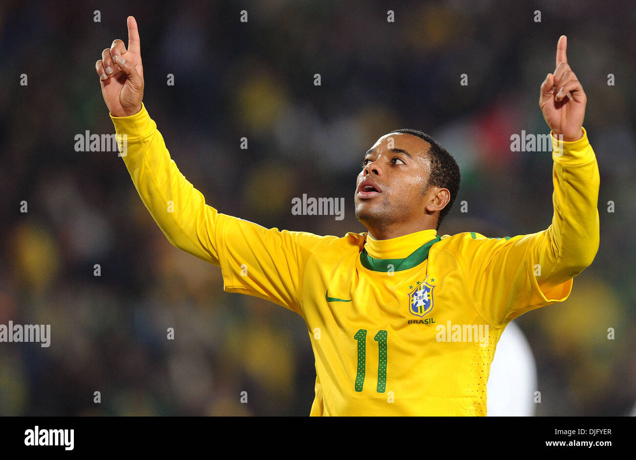 June 28, 2010 - Johannesburg, South Africa - Robinho of Brazil ...