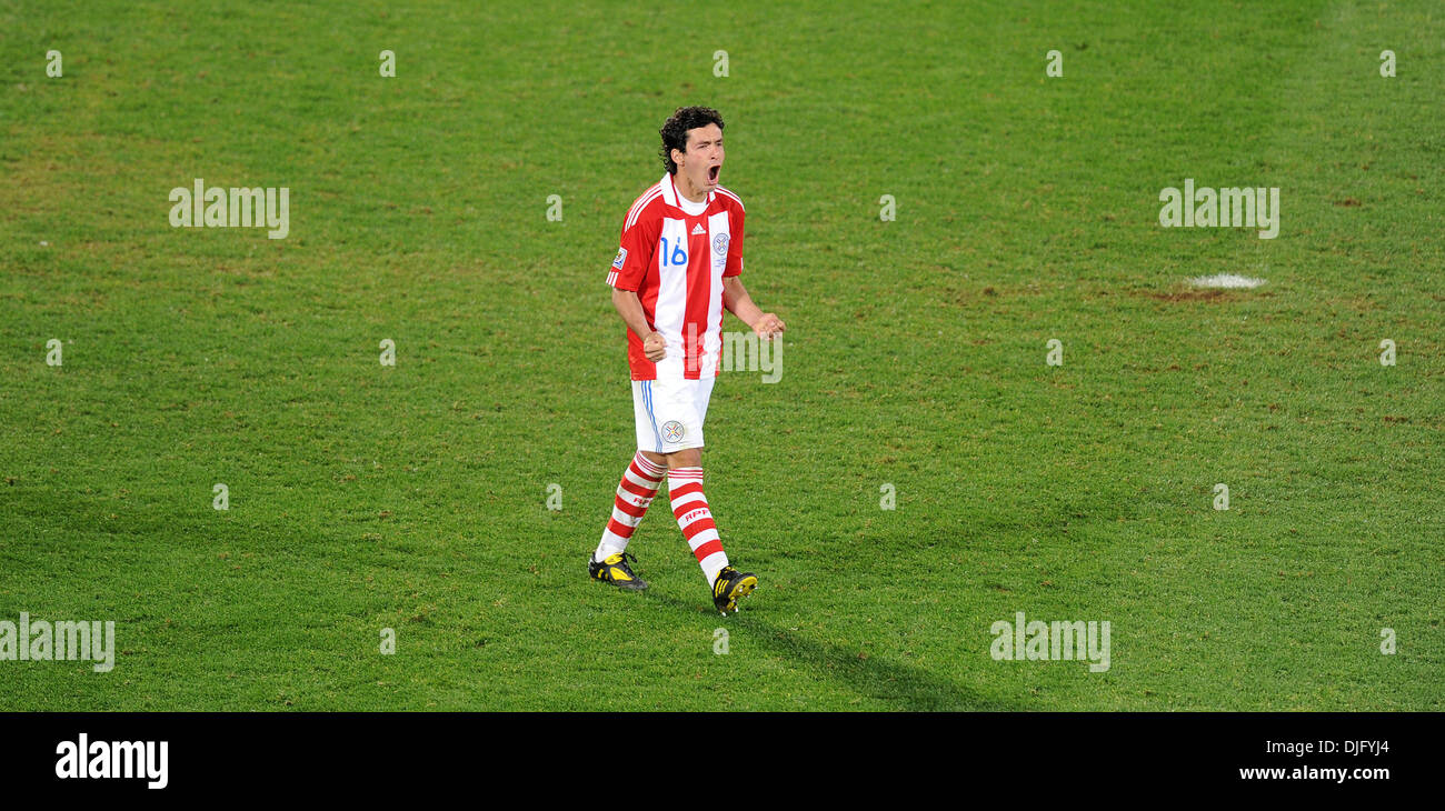 June 28, 2010 - Pretoria, South Africa - Cristian Riveros of Paraguay ...