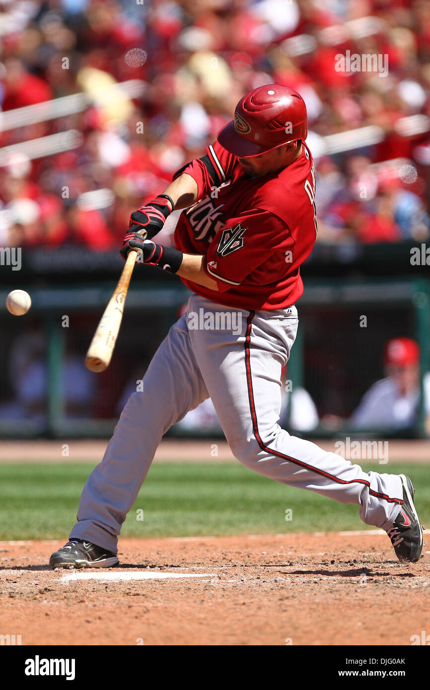 Arizona Diamondbacks second baseman Augie Ojeda (11) makes contact with ...