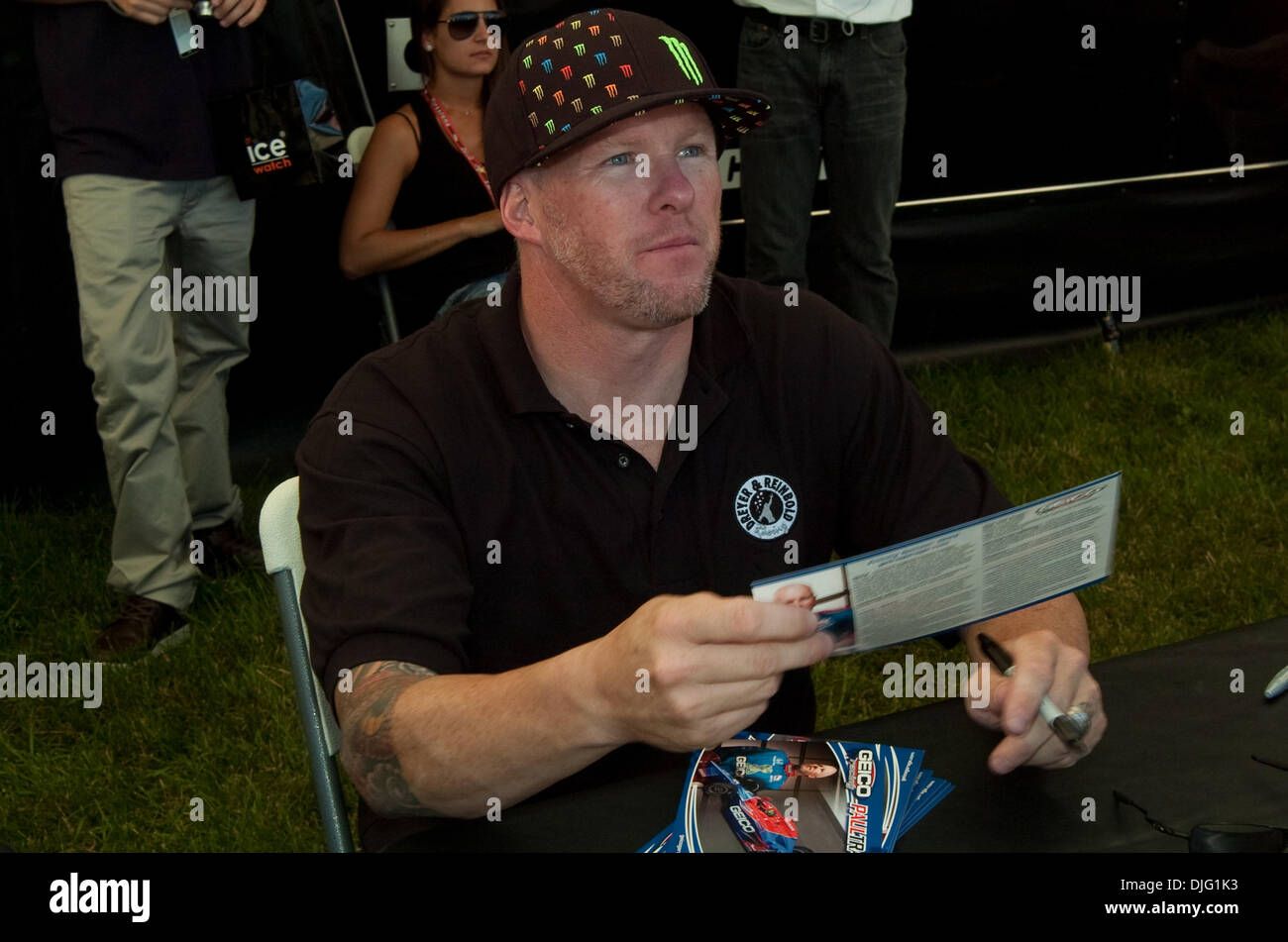 Canadian driver Paul Tracy at a fan autograph session at the IndyCar ...