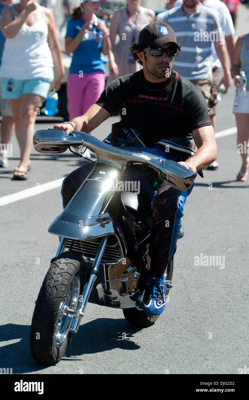 Brazilian driver Raphael Matos of the HP Luczo Dragan team arrives in ...