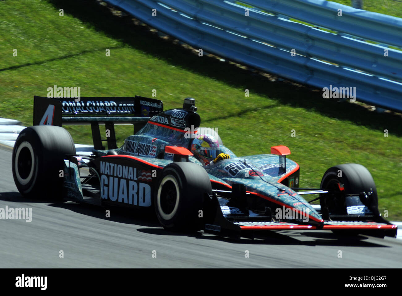 British driver Dan Wheldon pilots the National Guard Honda into the ...