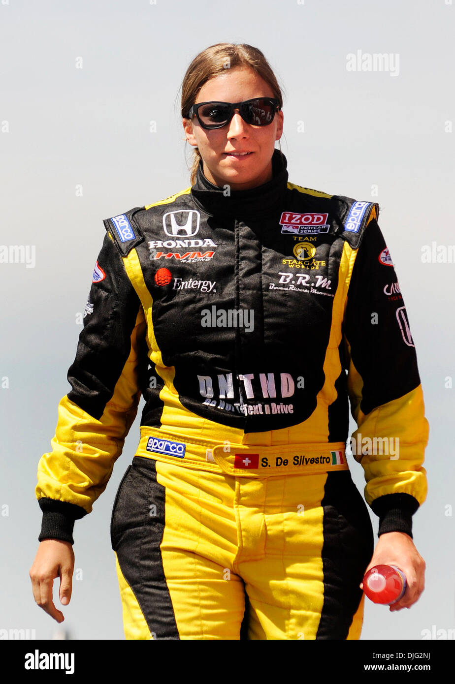 July 4, 2010: Simona De Silvestro just prior to the start of the ...