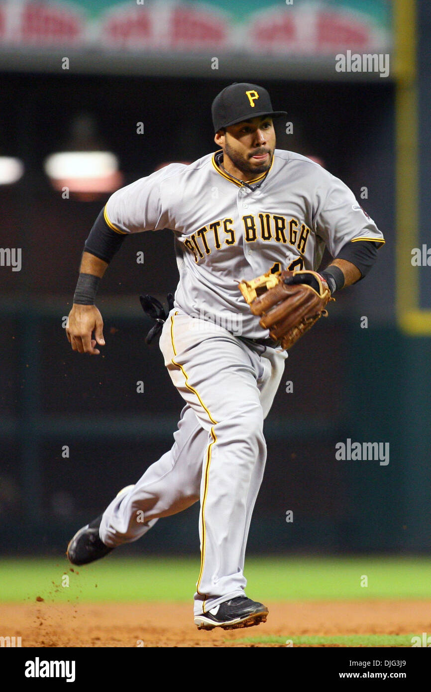 Pittsburgh Pirates third baseman Pedro Alvarez (17) charges a ball in ...