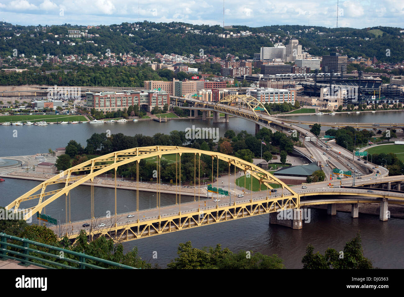 Fort Pitt Bridge in the City of Bridges on the Monongahela River ...