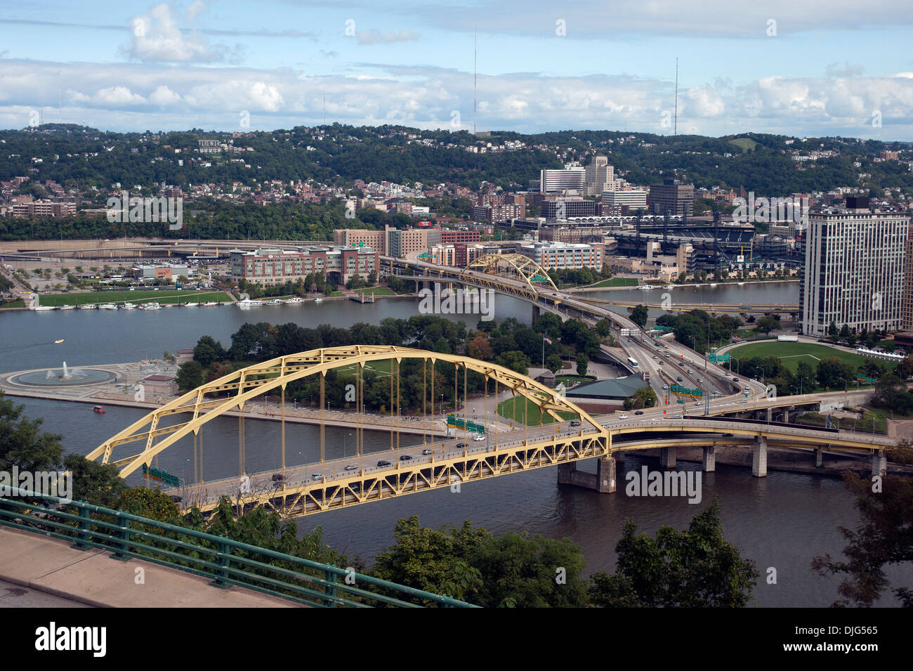 Fort Pitt Bridge in the City of Bridges on the Monongahela River ...