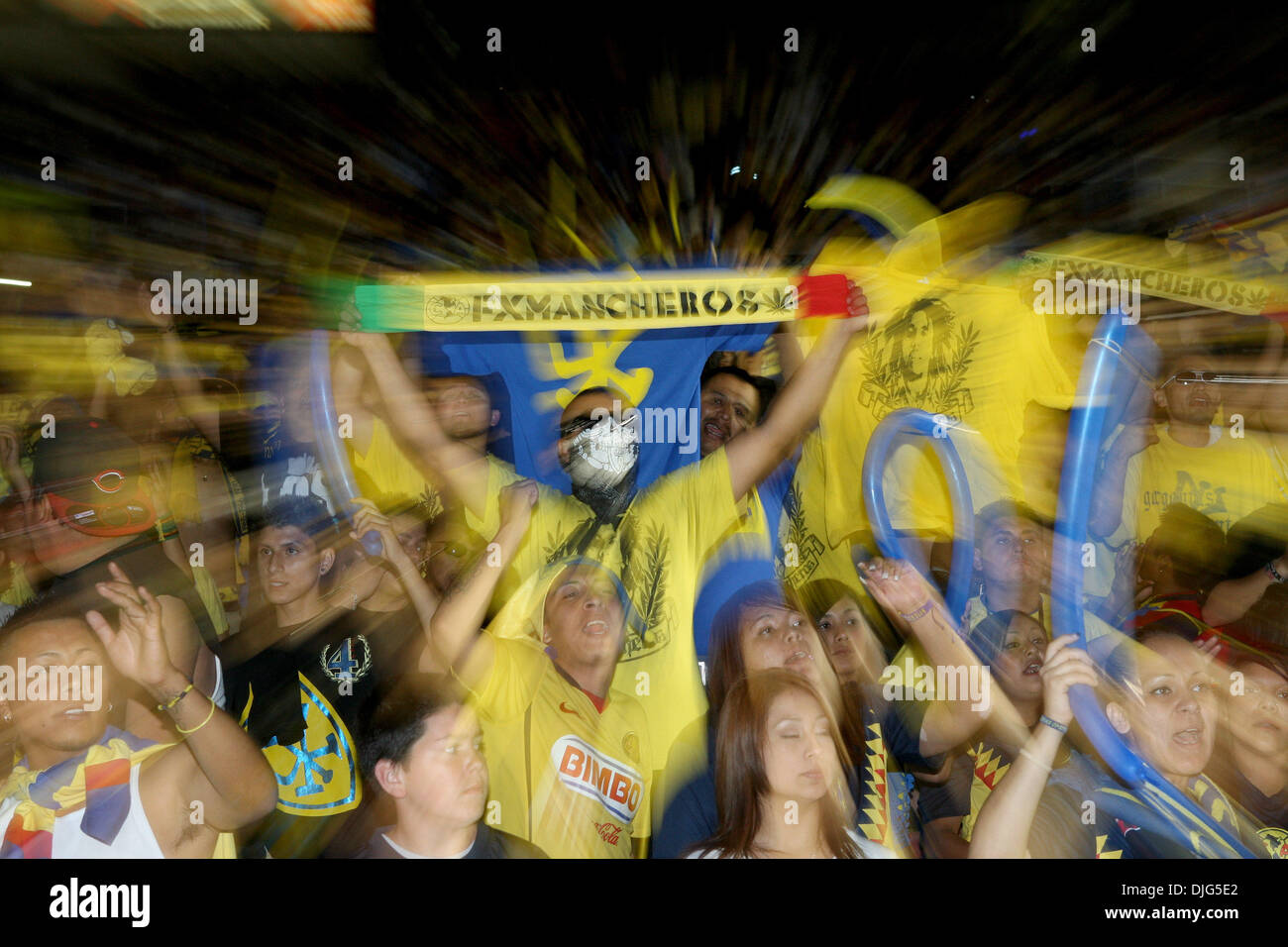 Cruz Azul, and Club America fans were out in force in support of their ...