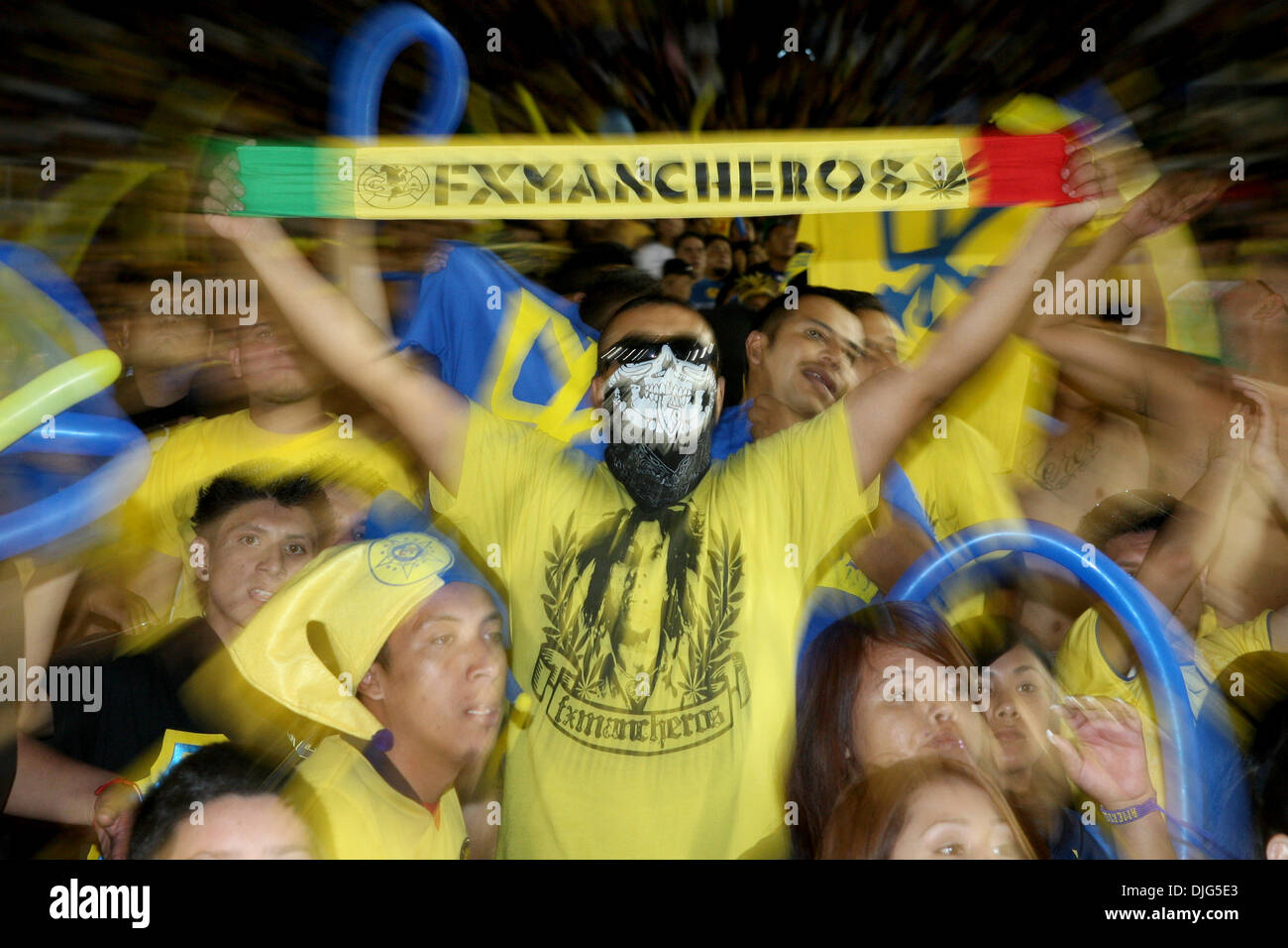 Cruz Azul, and Club America fans were out in force in support of their ...