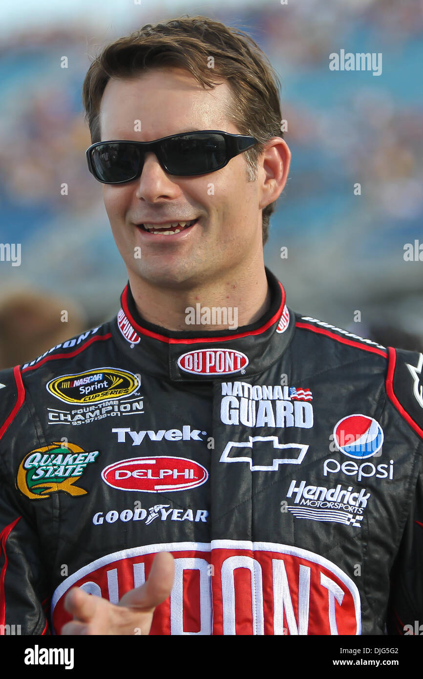 Jeff Gordon on the grid before the start of the NASCAR LifeLock.com 400 ...