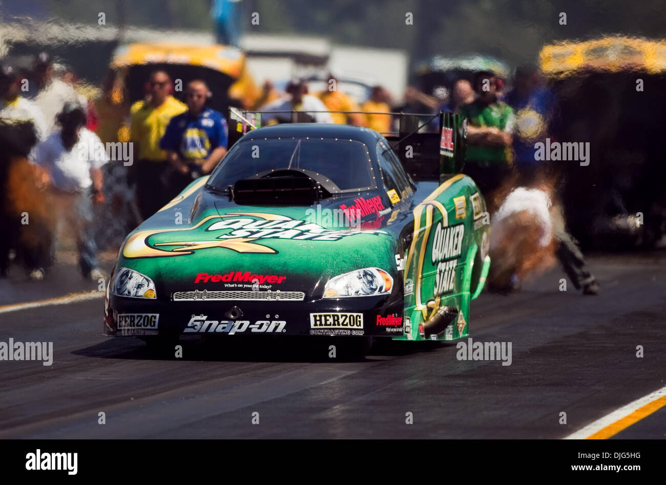 July 10th 2010, Larry Morgan in the Lucas Oil/Summit Mustang leaves the ...