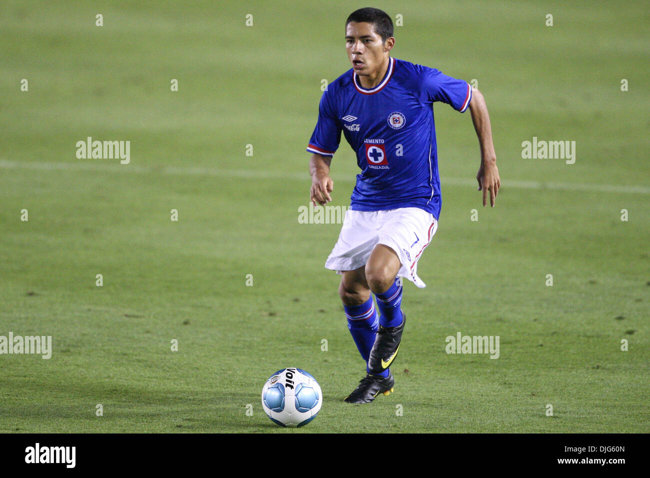10 July 2010: Cruz Azul M #7 Javier Aquino in action during the Club ...