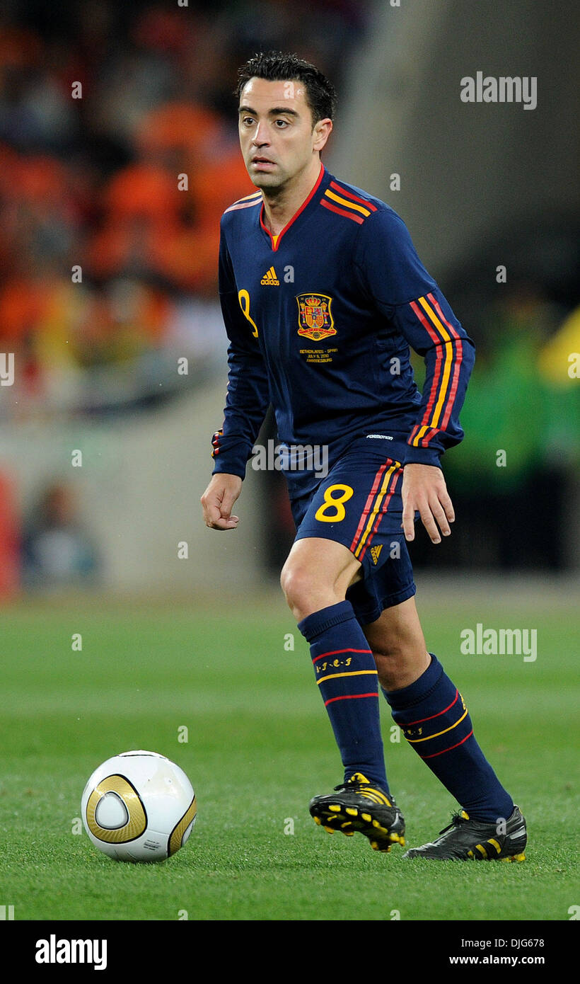 July 11, 2010 - Johannesburg, South Africa - Xavi of Spain in action ...