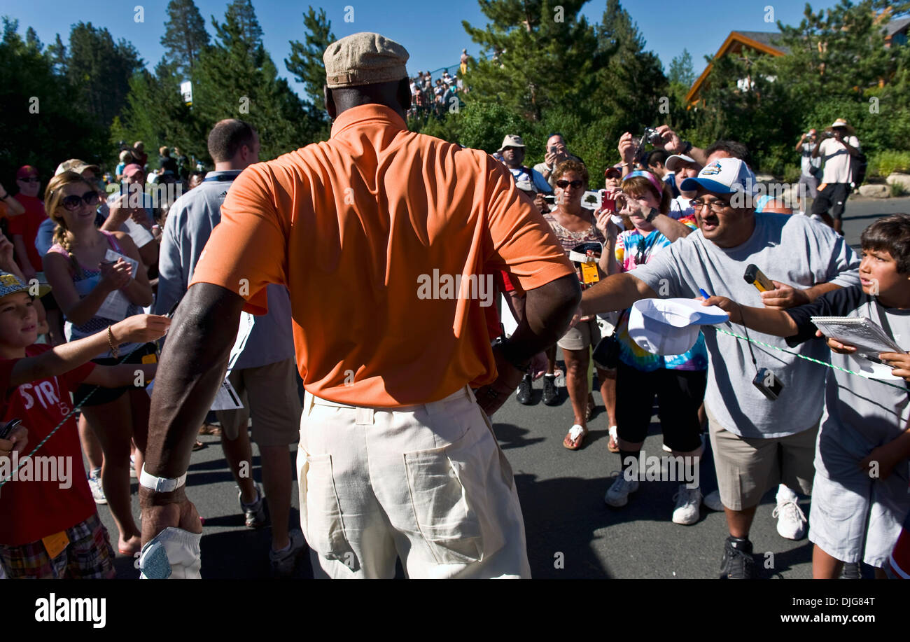 July 15, 2010 - Stateline, Nevada, USA - MICHAEL JORDAN makes his way ...