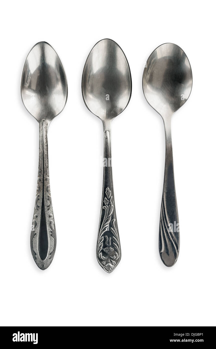 Three different kind of vintage soviet tea spoons Stock Photo - Alamy