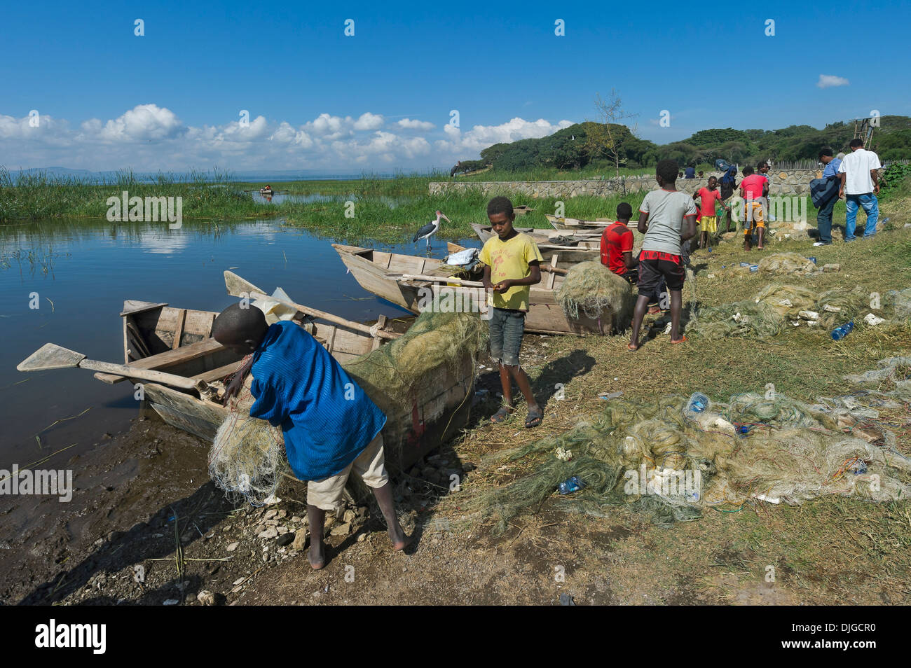 Fishers at the Awasa lake, Ethiopia Stock Photo - Alamy